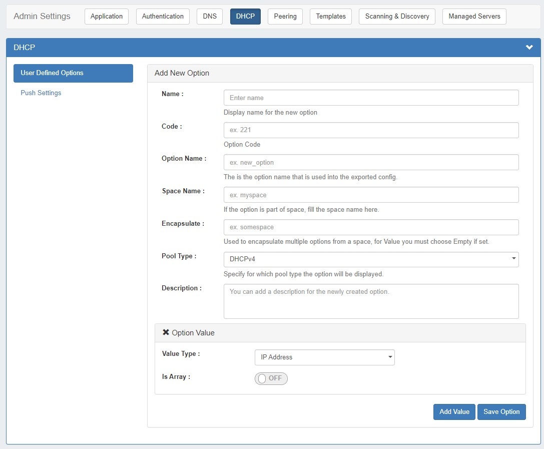 DHCP Settings - Documentation - 6connect Documentation
